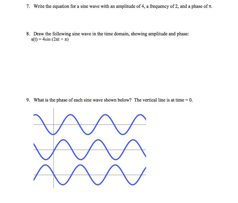 Solved 10. What is the period of a 2 KHz sine wave? 11. A | Chegg.com