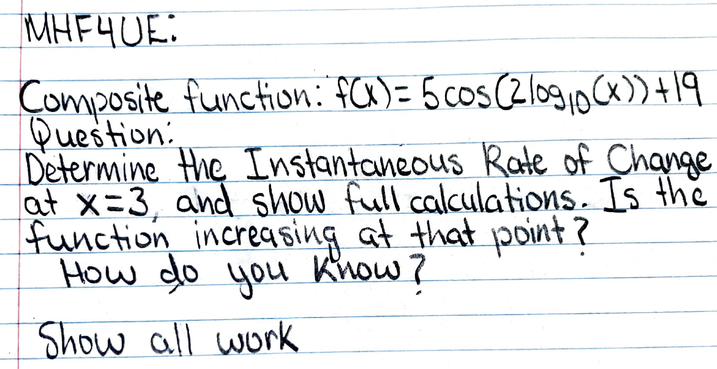 Solved MHF4UE:Composite function: | Chegg.com