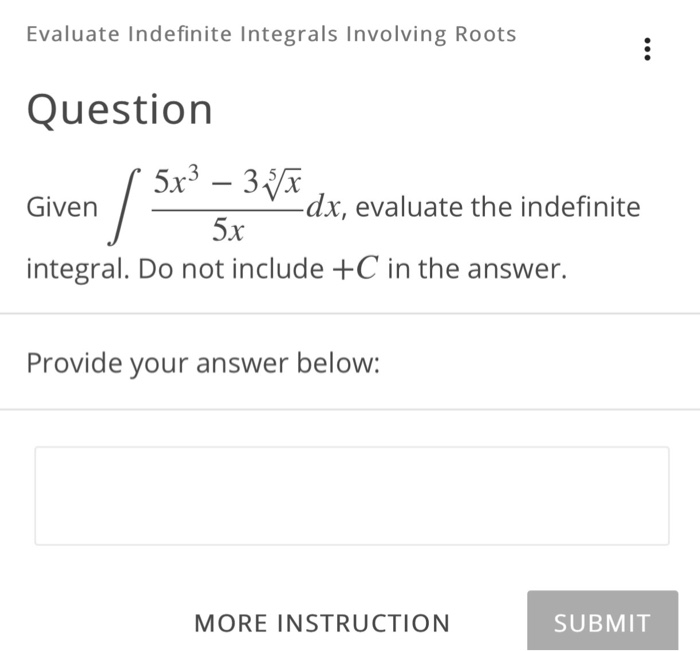 Solved Evaluate Indefinite Integrals Involving Roots | Chegg.com