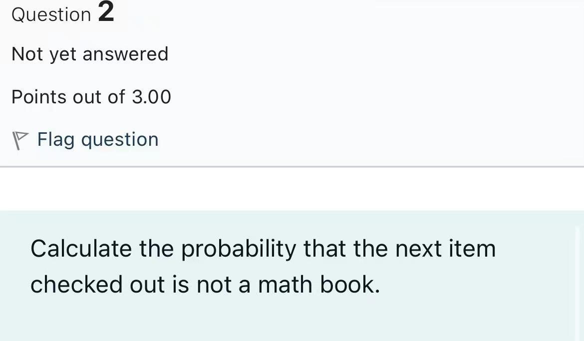 Solved Question 1 Not yet answered Points out of 2.00 Flag | Chegg.com