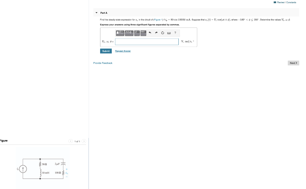 Solved Review Constants Part A Find the steady-state | Chegg.com