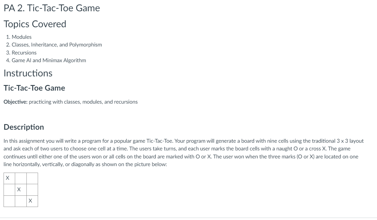 Solved Just need the random, smart ai and minimax parts done | Chegg.com