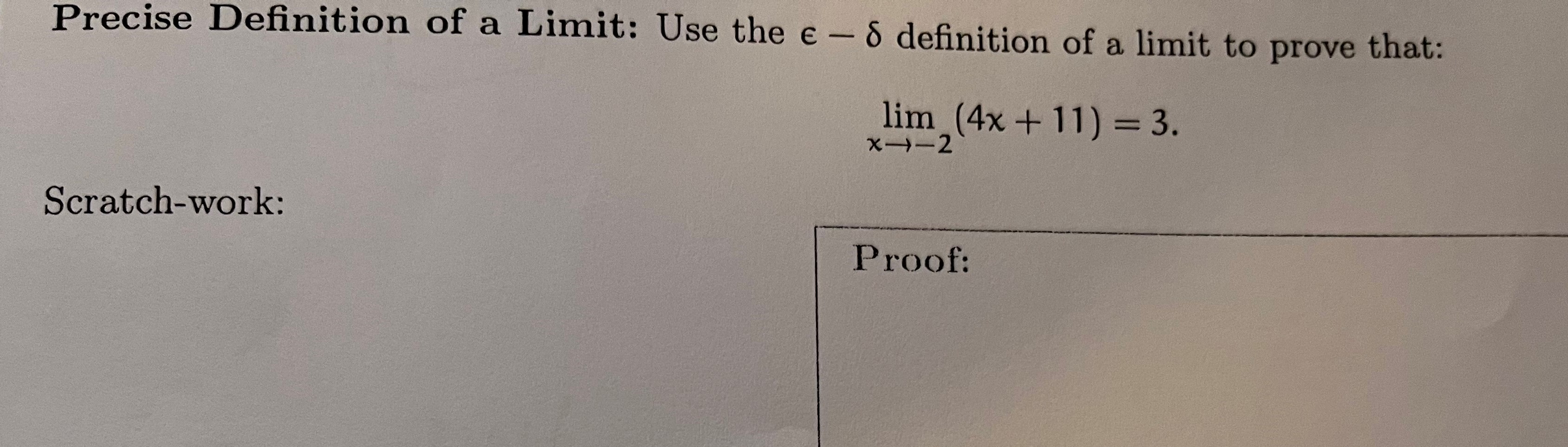 Precise Definition of a Limit: Use the ϵ−δ definition | Chegg.com