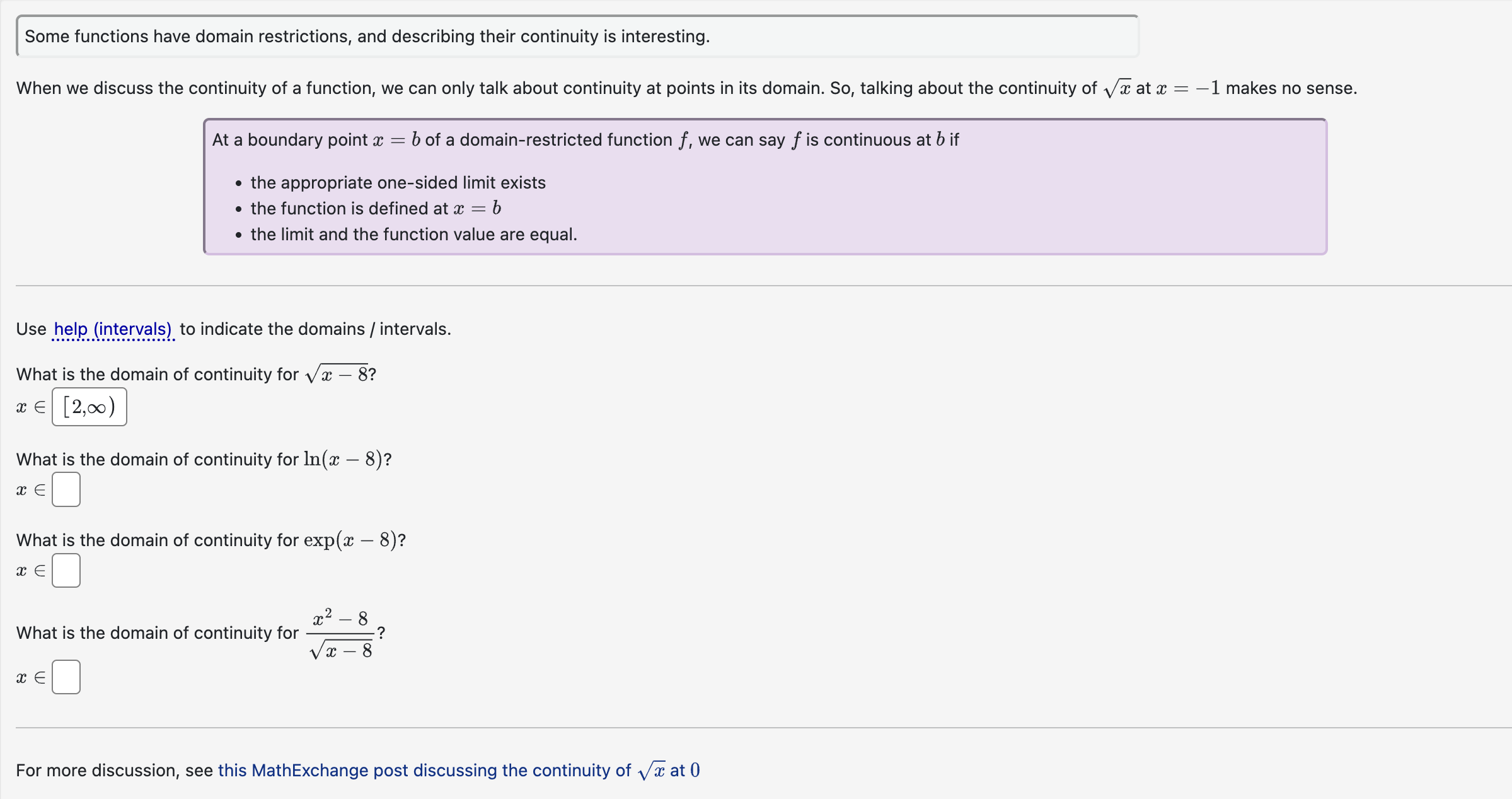 Solved When we discuss the continuity of a function, we can | Chegg.com