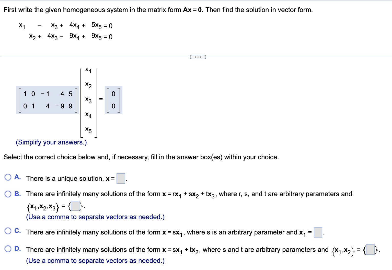 First write the given homogeneous system in ﻿the | Chegg.com