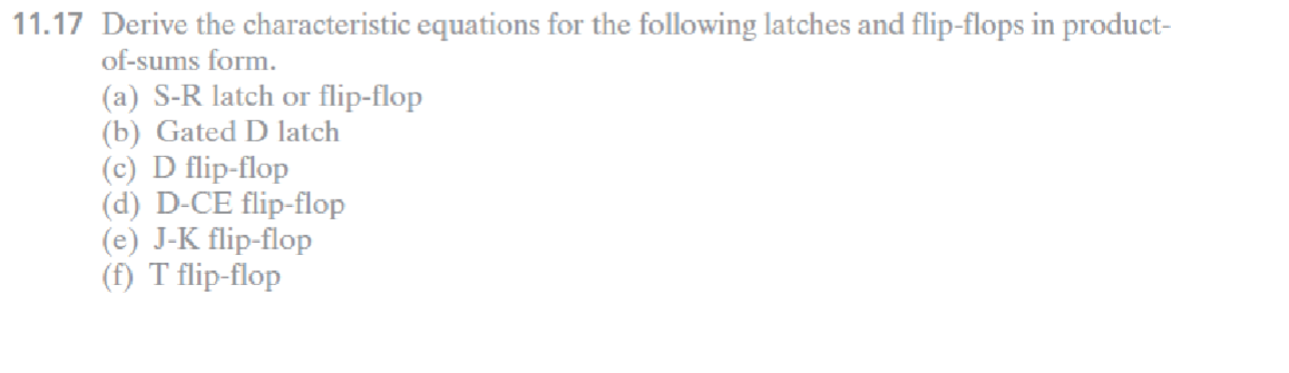 Solved 11.17 Derive the characteristic equations for the | Chegg.com