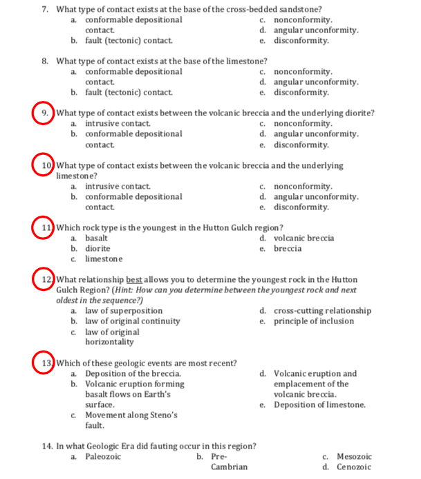 Solved Concept Quiz: Deciphering Geologic History Cross | Chegg.com