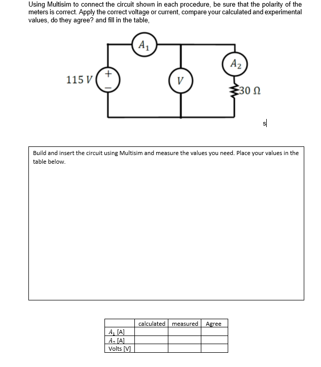Solved Using Multisim to connect the circuit shown in each | Chegg.com