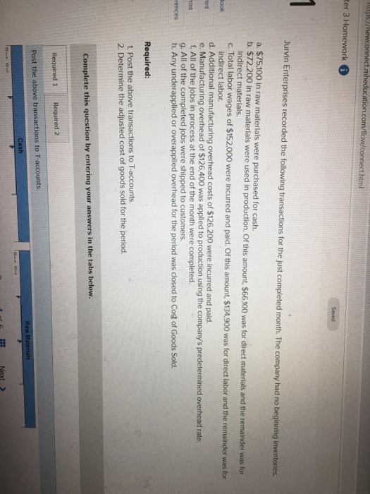 Solved ucation.com/flow/connect.html ter 3 Homework Jurvin | Chegg.com