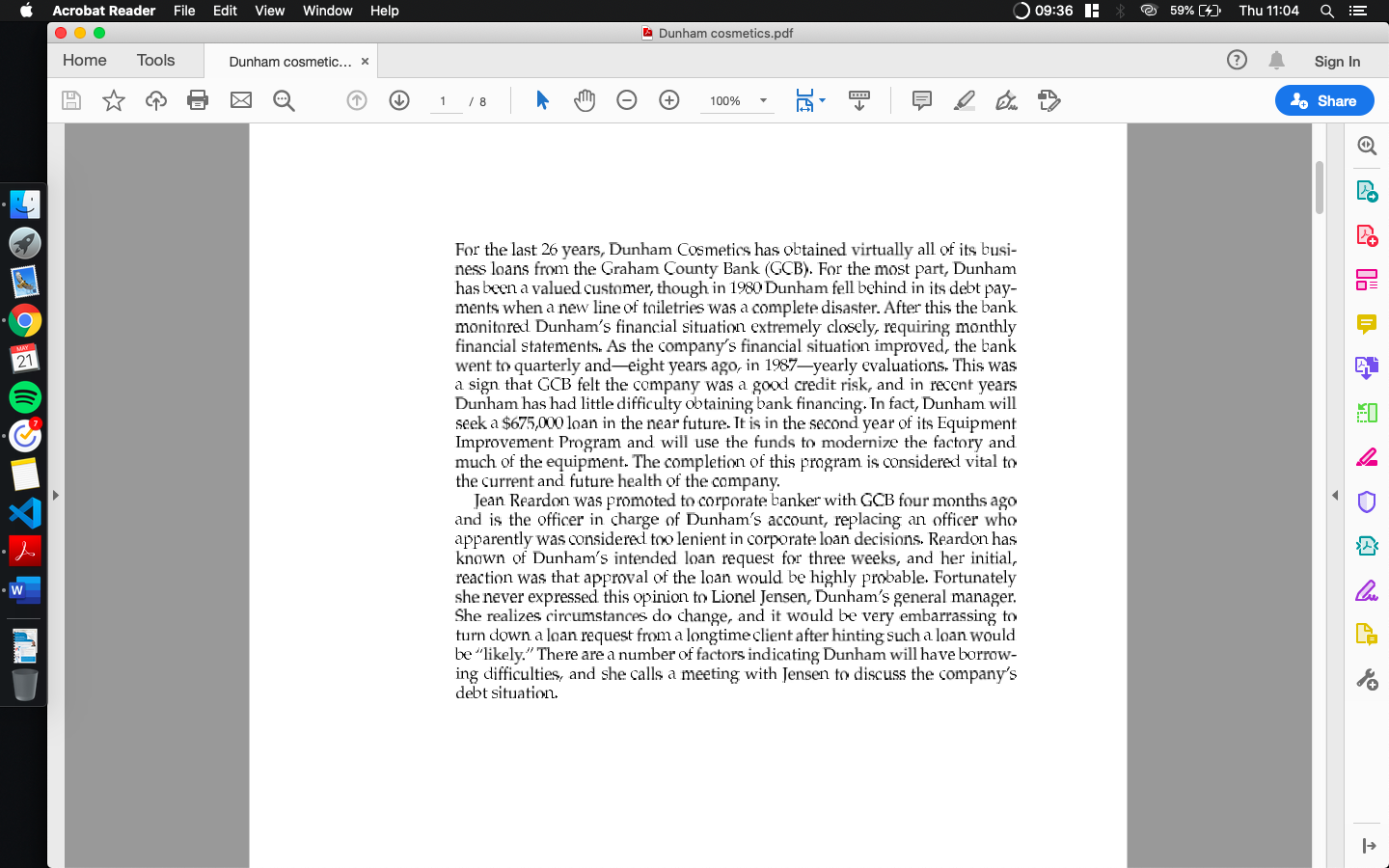 Acrobat Reader File Edit View Window Help 09:36 1: @ | Chegg.com