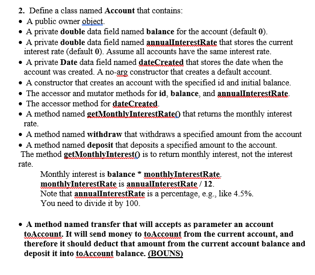 Solved 1. Define a class Owner that contains: • A private | Chegg.com