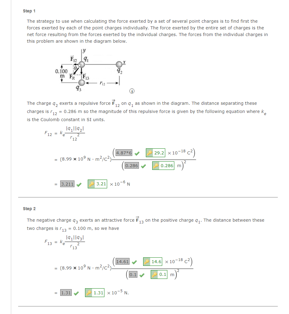 Solved Step 1 The strategy to use when calculating the force | Chegg.com
