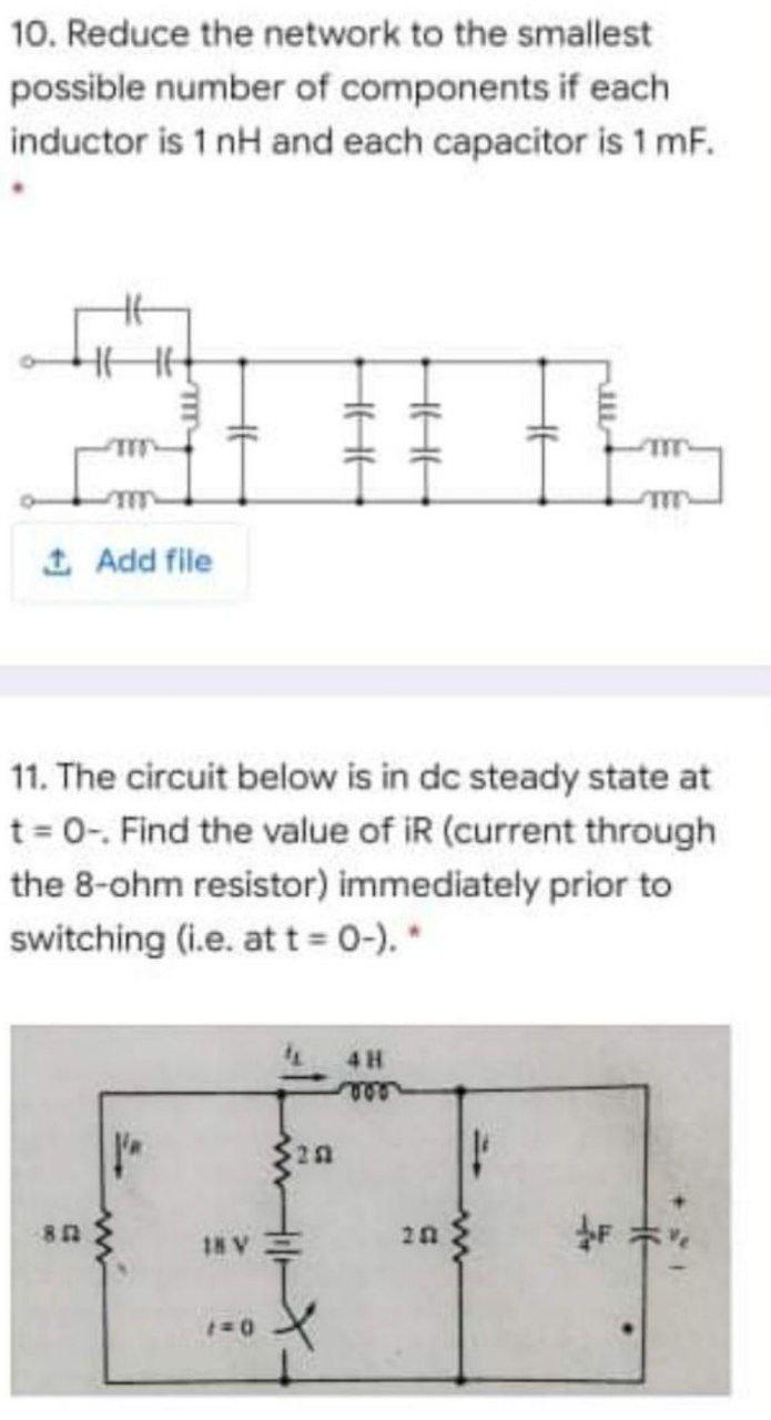 Solved 10. Reduce the network to the smallest possible | Chegg.com