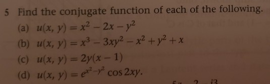 Solved 5 Find the conjugate function of each of the | Chegg.com