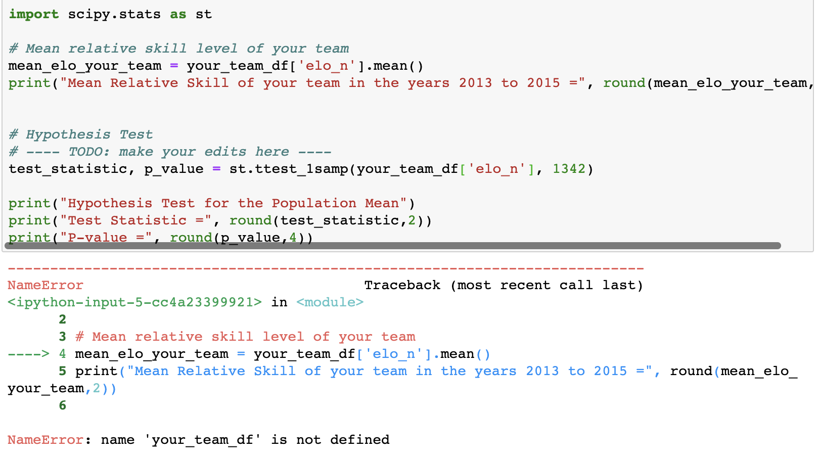 Solved Step 3: Hypothesis Test for the Population Mean (I) A | Chegg.com