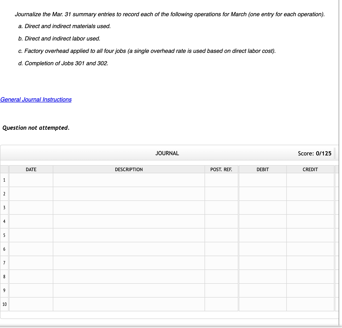 Solved Journalize the Mar. 31 ﻿summary entries to record | Chegg.com