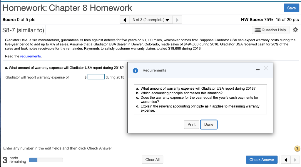 Solved Homework Chapter 8 Homework Save Score 0 Of 5 Pts 3