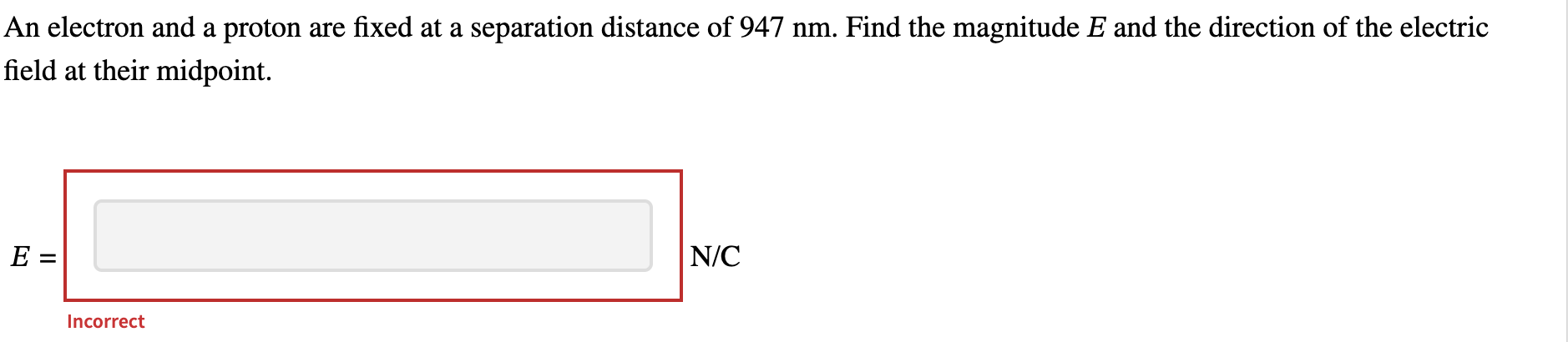 Solved An electron and a proton are fixed at a separation | Chegg.com