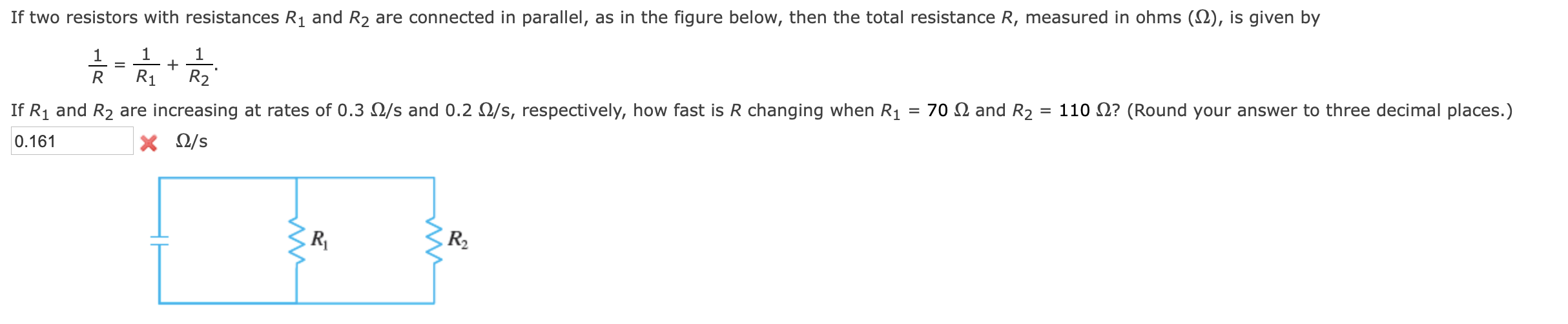 Solved If two resistors with resistances R1 and R2 are | Chegg.com