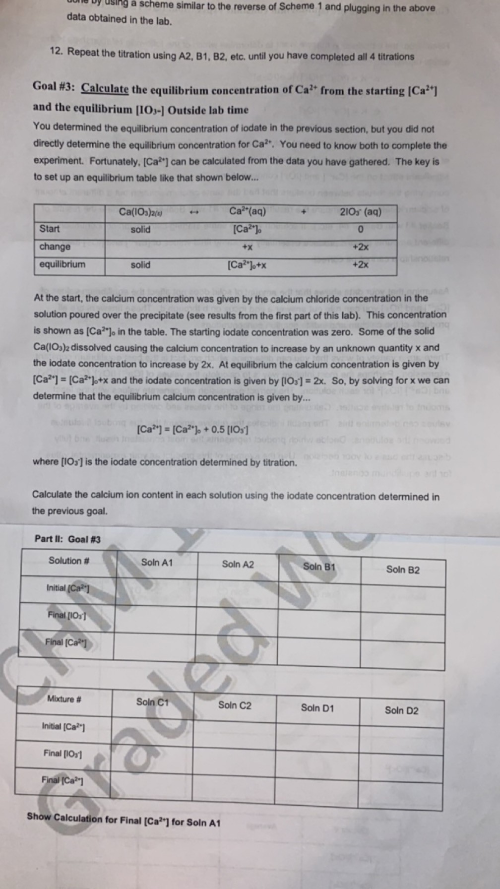 Solved Calculate the quilibrium concentration of Ca2+ from | Chegg.com