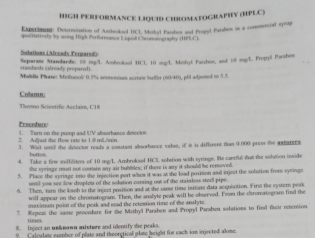 Solved ın HPLC exp, what is the pulse-free output? How did | Chegg.com