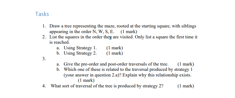 Solved Part A Traversing A Maze Consider The Following 