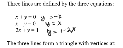 Solved Three lines are defined by the three equations: \\[ | Chegg.com