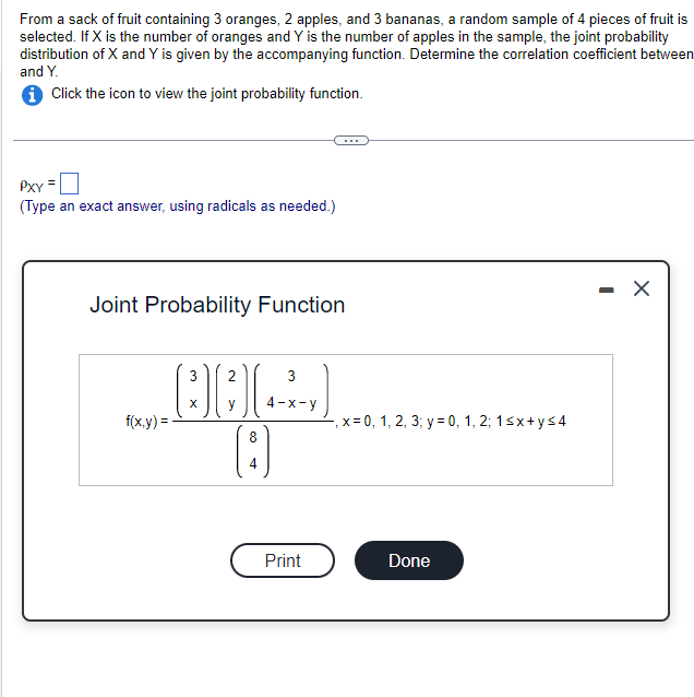 Solved From a sack of fruit containing 3 oranges, 2 apples, | Chegg.com