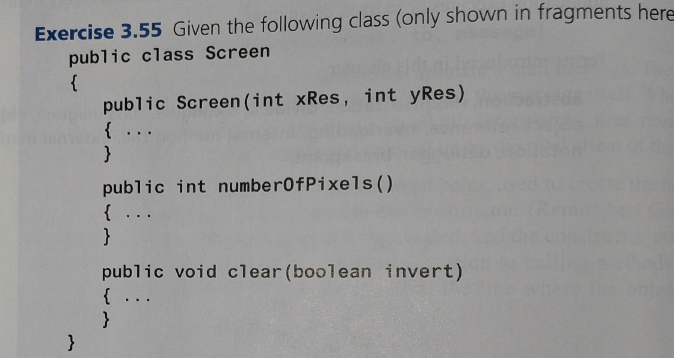 Solved Exercise 3.55 ﻿Given the following class (only shown | Chegg.com