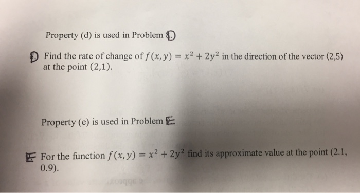 Solved Properties of the gradient vector: Vf(x, y)