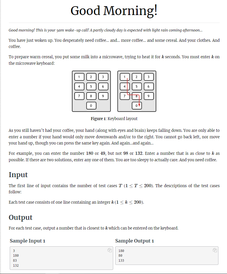 Solved Good Morning! Good morning! This is your 5am wake-up | Chegg.com