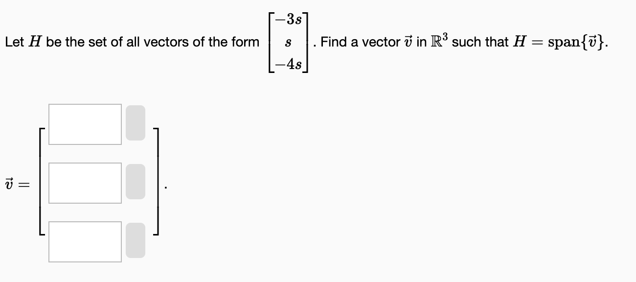Solved Let H be the set of all vectors of the form | Chegg.com