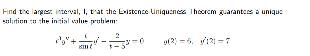 Solved Find the largest interval, I, that the | Chegg.com