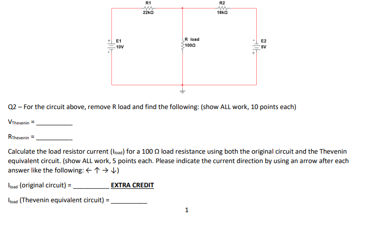 Solved Q2 - For the circuit above, remove R load and find | Chegg.com