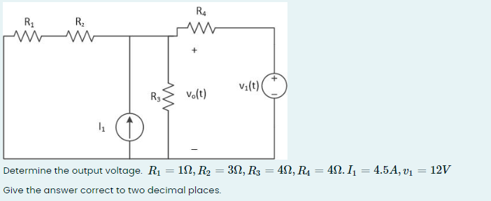 Solved Determine the output voltage. | Chegg.com