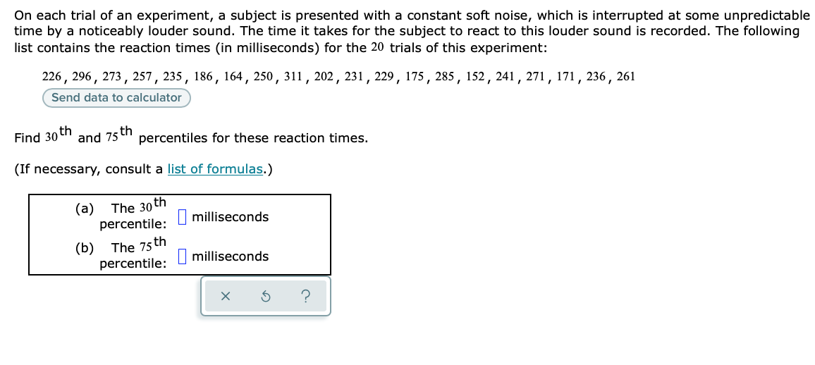 Solved On each trial of an experiment, a subject is | Chegg.com