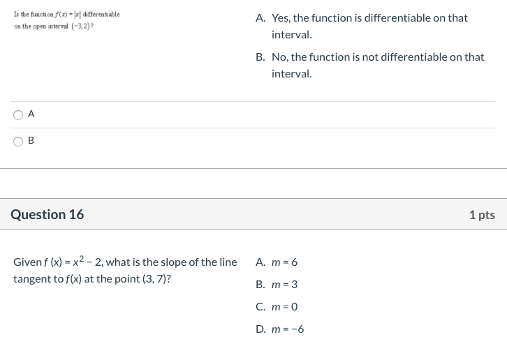 Solved Is the function f(x) - *| differentiable on the open | Chegg.com