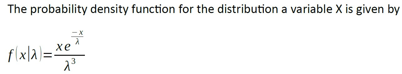 Solved The probability density function for the distribution | Chegg.com