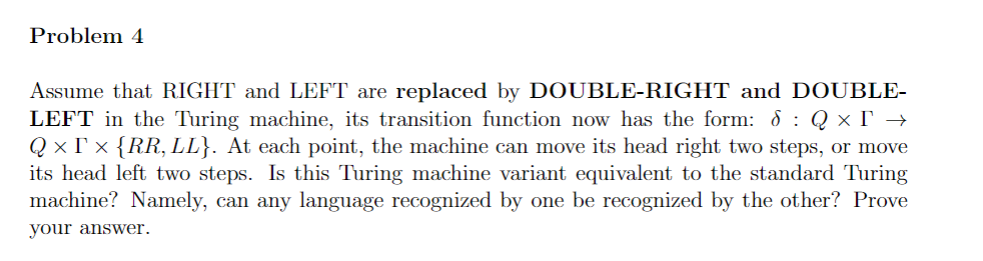 Solved Problem 4 Assume that RIGHT and LEFT are replaced by | Chegg.com