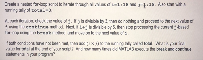 Solved Create a nested for-loop script to iterate through | Chegg.com