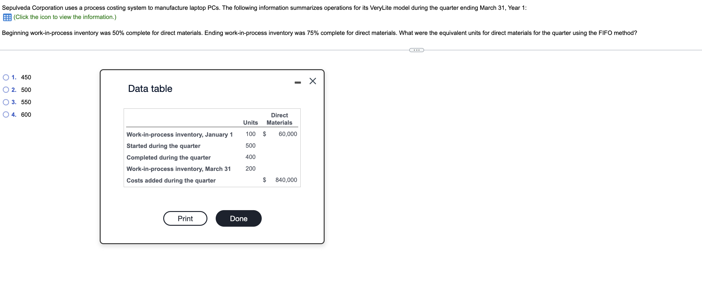 Solved Sepulveda Corporation uses a process costing system | Chegg.com