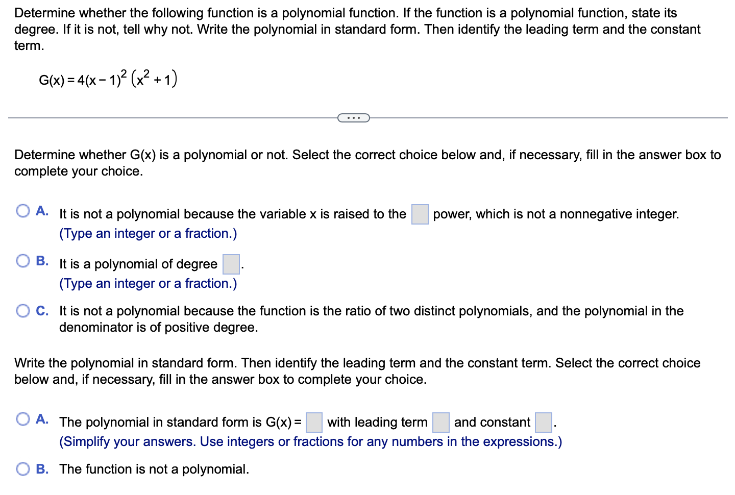 Solved Determine whether the following function is a | Chegg.com