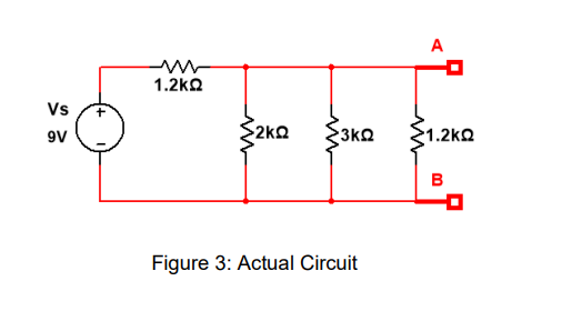 Solved Figure 3: Actual Circuit | Chegg.com