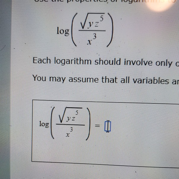 Solved Use the properties of logarithms to expand the | Chegg.com