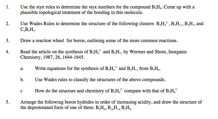 1 Use the styx rules to determine the styx numbers | Chegg.com