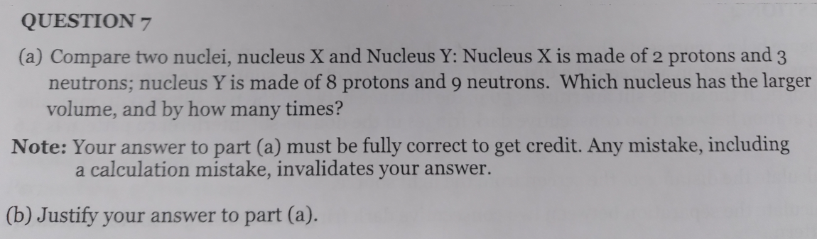 Solved (a) Compare two nuclei, nucleus X and Nucleus Y: | Chegg.com
