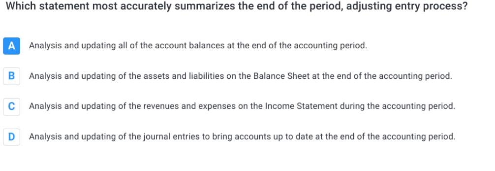 Solved Which statement most accurately summarizes the end of | Chegg.com