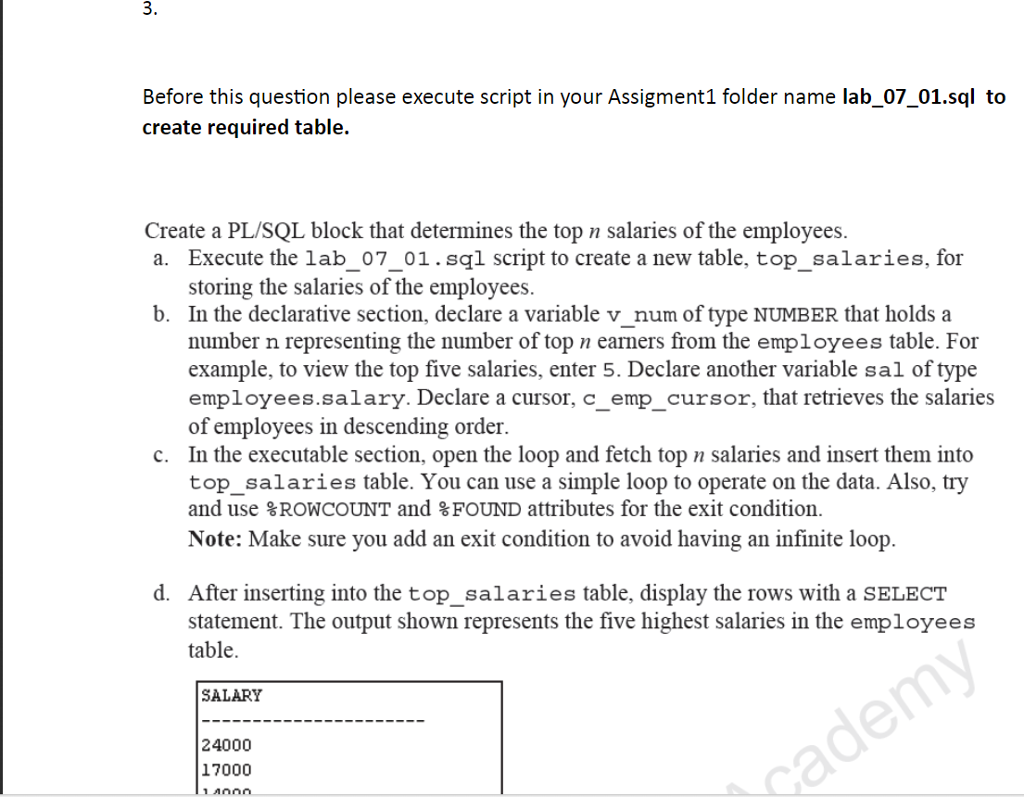 SQL: Create the prerequisite table using the | Chegg.com