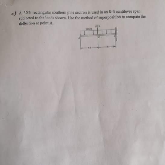 Solved U A 3X6 rectangular southern pine section is used in | Chegg.com