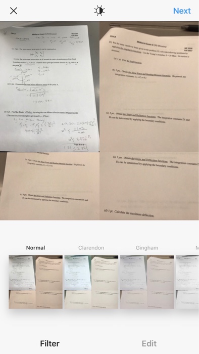 Next Normal Clarendon Gingham Filter Edit | Chegg.com